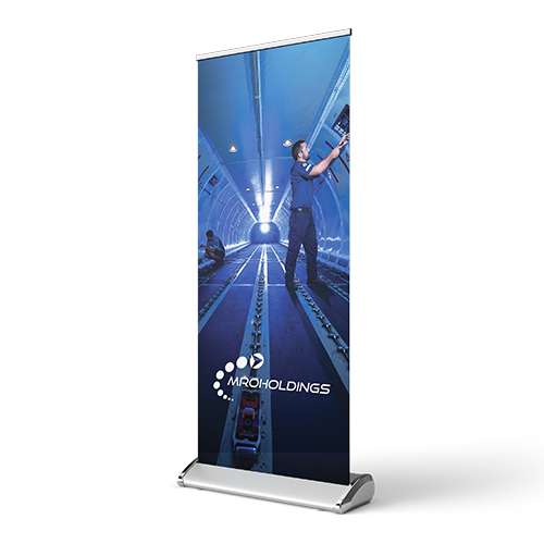 Gray Back Roll up Banner - csg printing