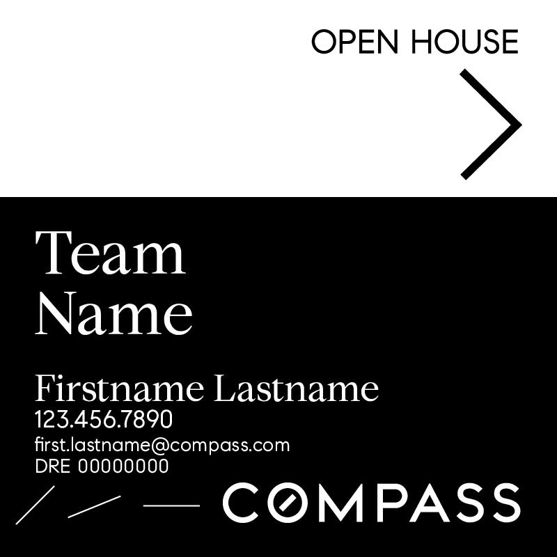 Explore Custom Compass 24x24 Single Agent Open house Sign Templates ...