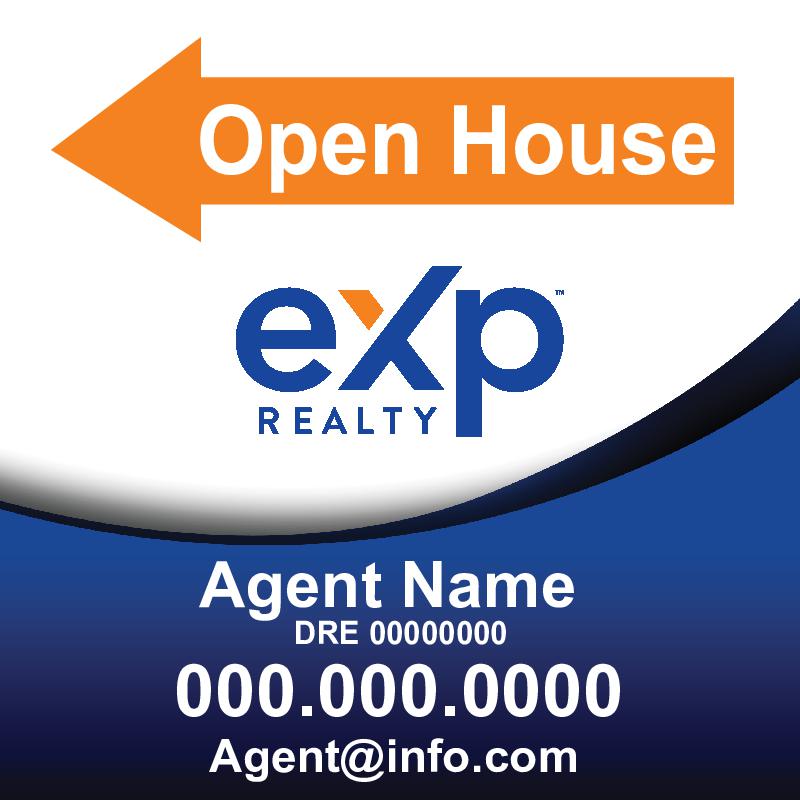 Browse Design - Exp 24x24 Open House sign with Plasticade Frame - Fastpost