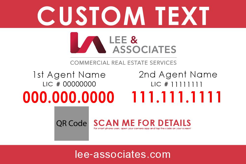 Explore Custom Lee & Associates 4x6 Commercial Sign Templates ...