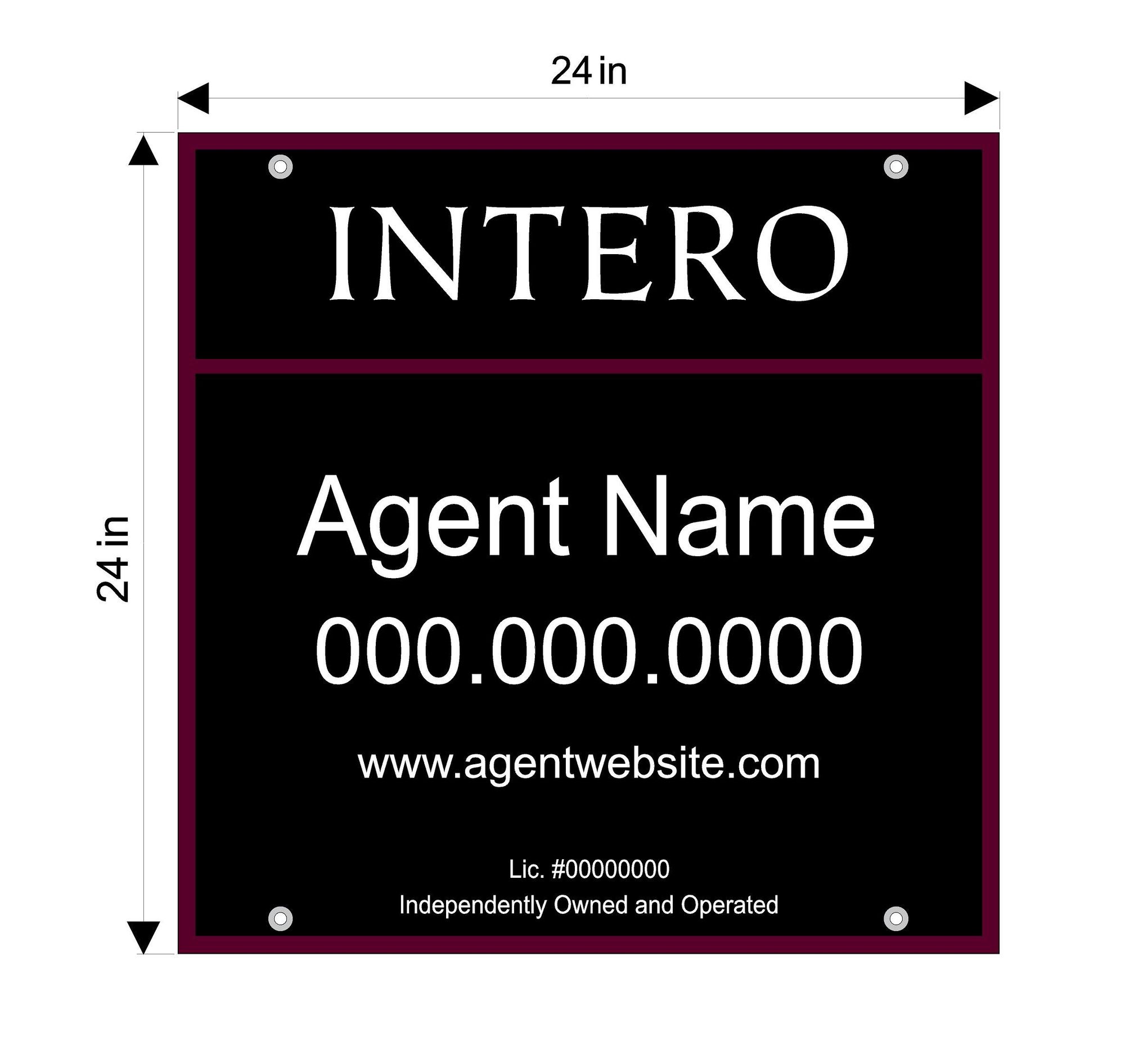 Intero 24x24 Agent Panel - Fastpost