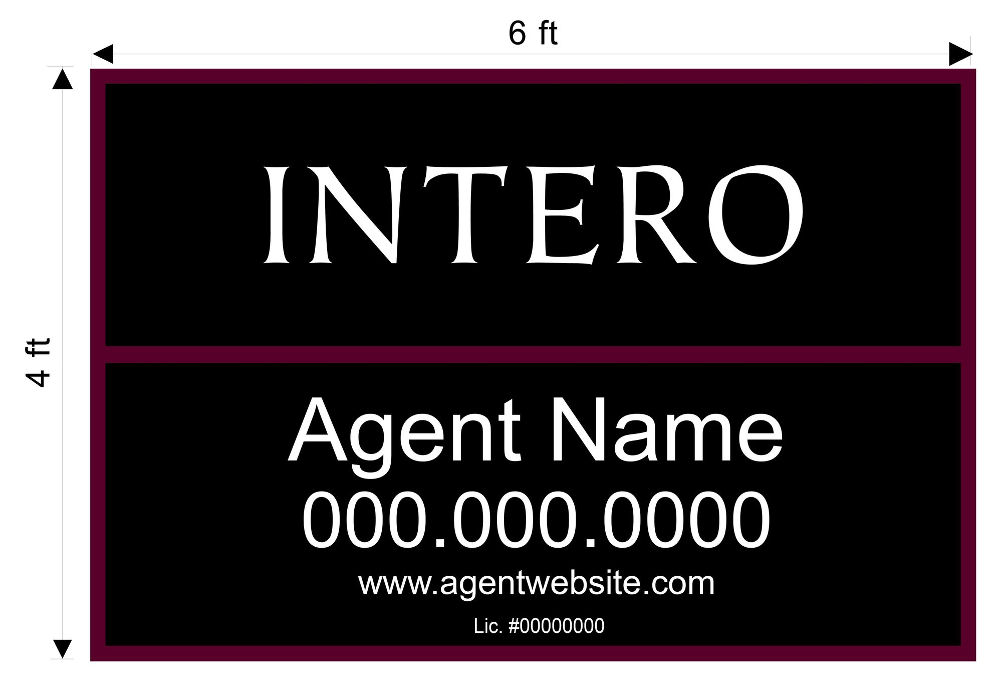 Intero 4x6 Commercial Sign - Fastpost