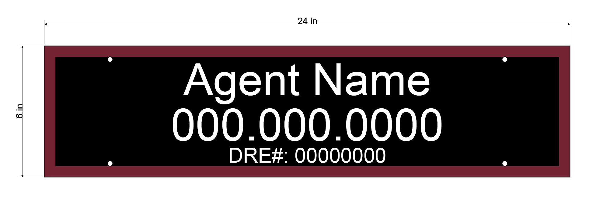 Emil Real Estate 6x24 Name Rider - Fastpost