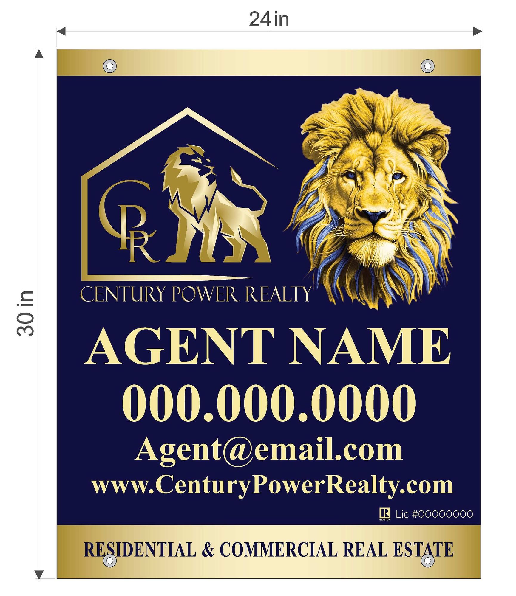 Century Power Realty 24x30 Agent Panel - Fastpost
