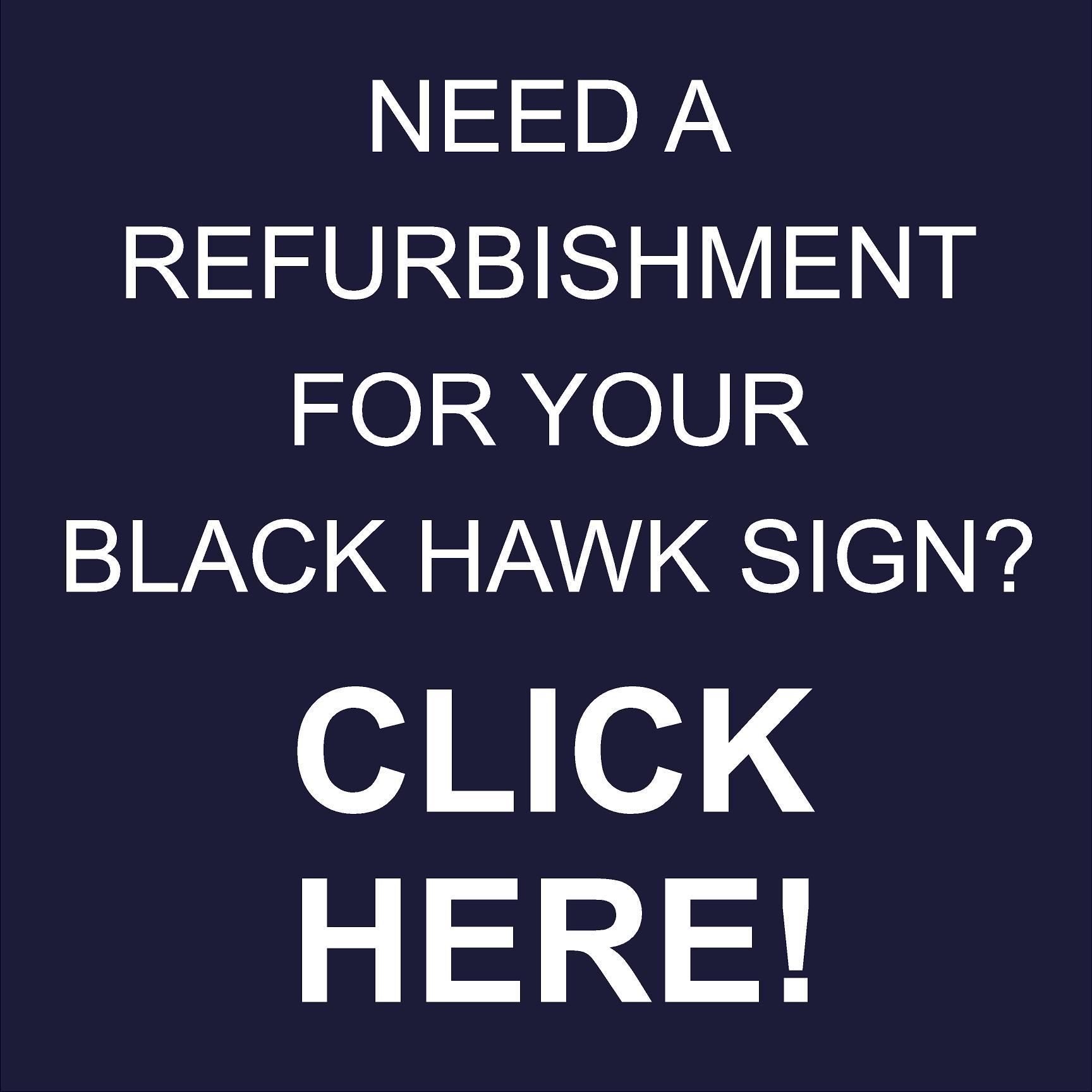 Black Hawk Sign Refurbishment - Fastpost