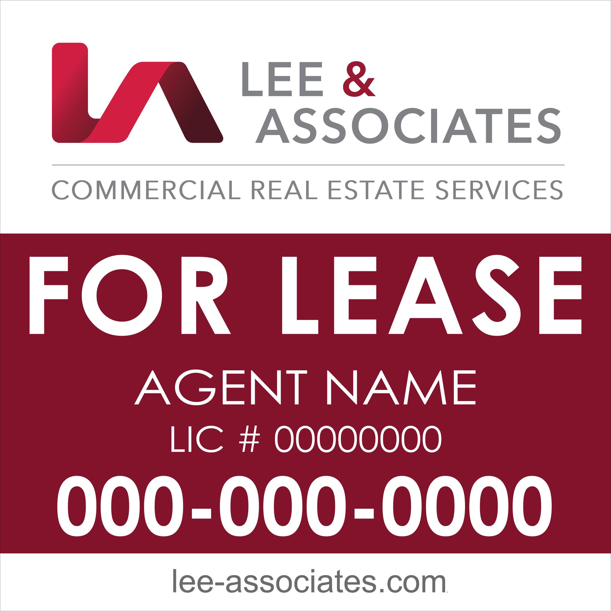 Lee & Associates 4x4 Commercial Sign - Fastpost