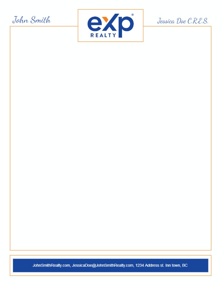 Free EXP Realty Letterhead Design