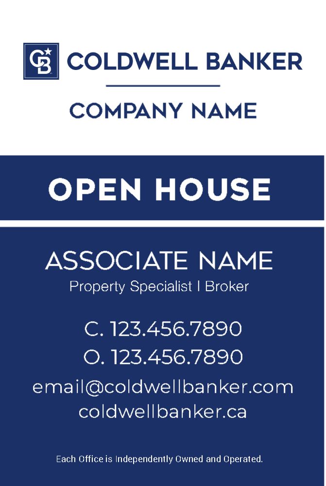 Custom Coldwell Banker Realty Signs Canada | A Frame Sign