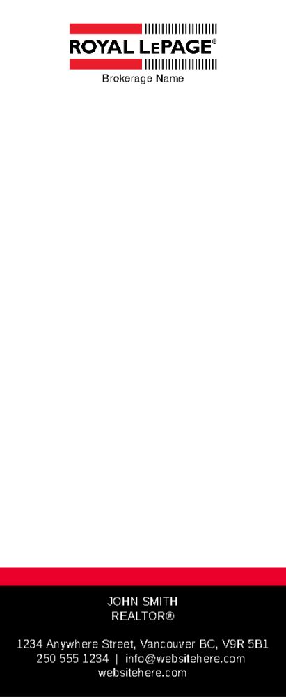 Free Royal LePage notepads Design