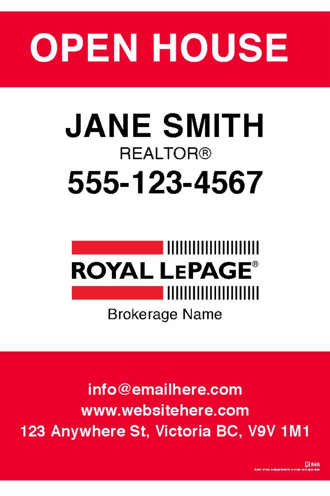 Explore Custom Royal LePage A-frame Sign Templates & Personalize Instantly