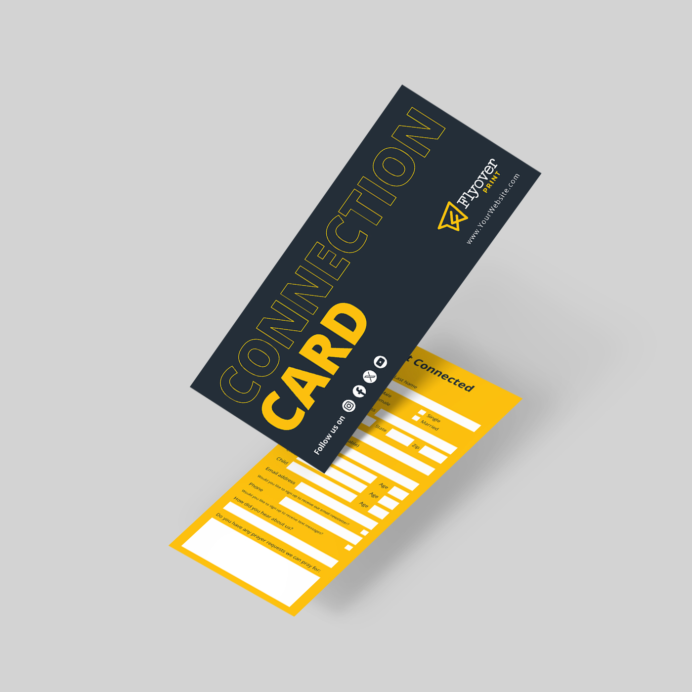 Church Connection Cards - Low Prices | Quick Turnaround | FlyoverPrint.com