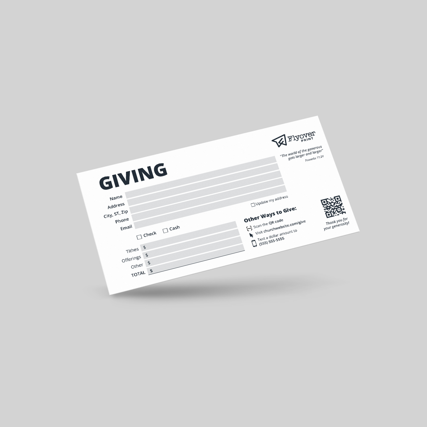 Church Offering Envelopes | Tithe Envelopes | FlyoverPrint.com